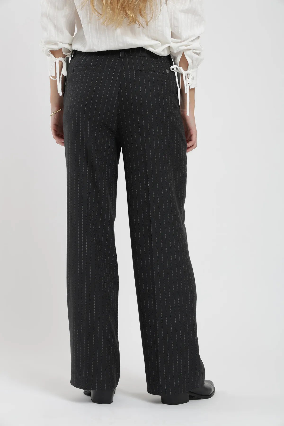 Pantalón mujer Moca rayas gris - Lana – Froens