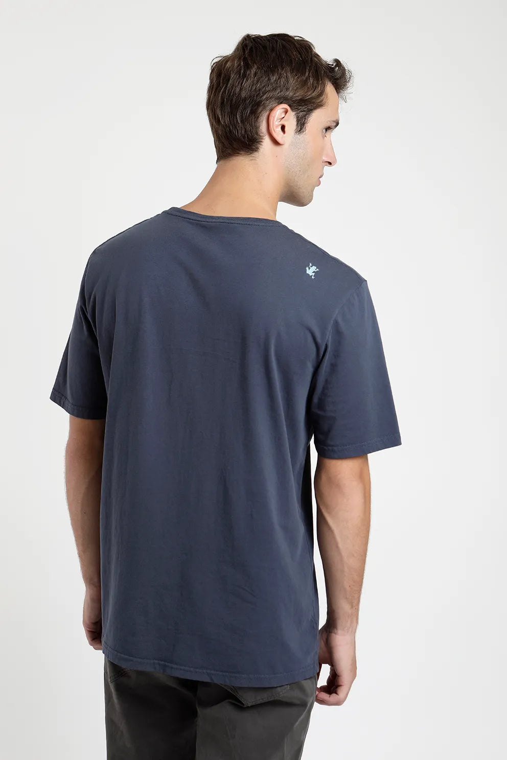 Polera manga corta hombre Oso flojo azul - Algodón orgánico – Froens